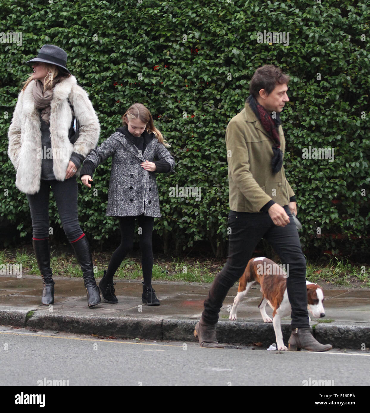Kate Moss seen out and about with her family in North London 2013 Stock ...