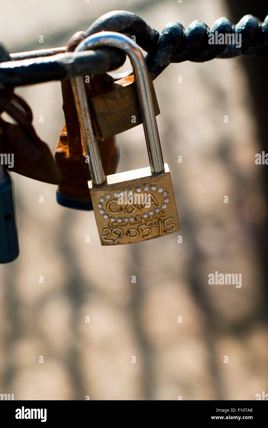Editorial image taken in Liverpool of Love Locks Stock Photo - Alamy