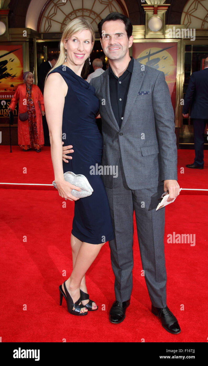 London, UK. Karoline Copping and Jimmy Carr at Miss Saigon Press Night ...