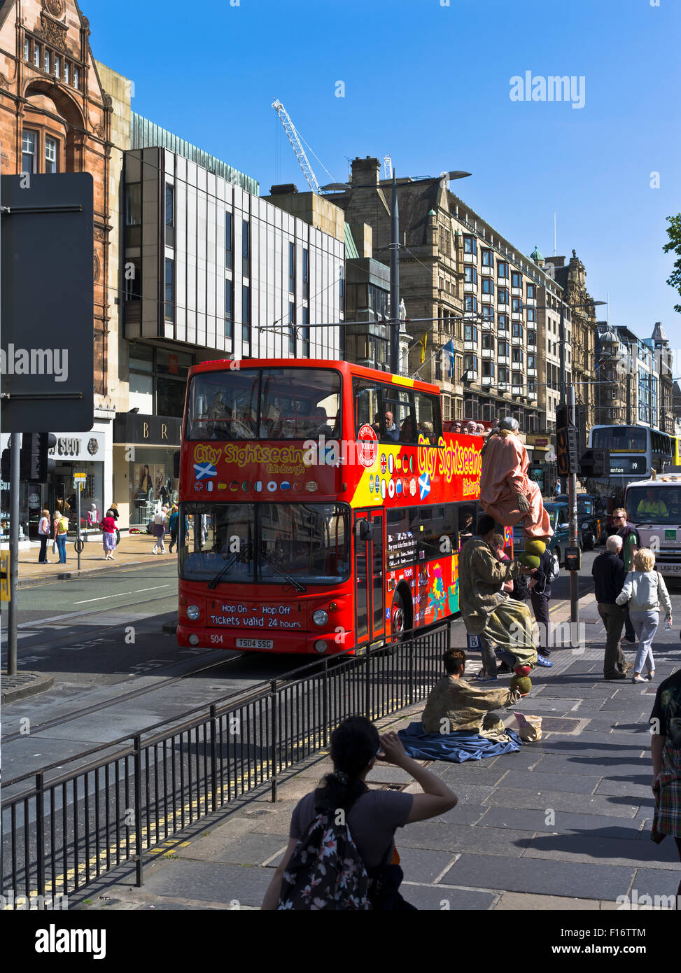 dh PRINCES STREET EDINBURGH City Sightseeing Edinburgh bus open top ...