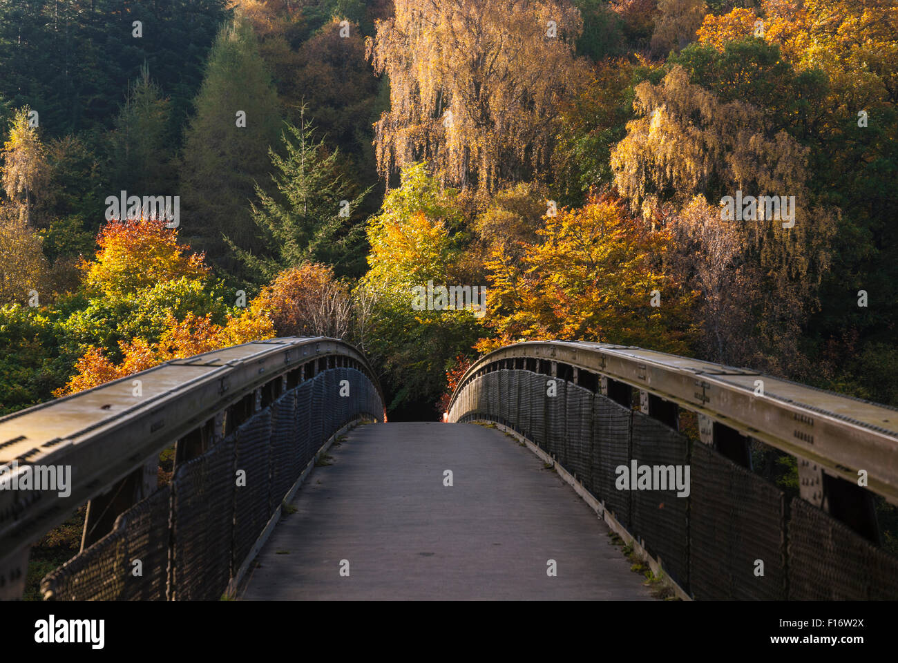 Looking up and over Clunie bridge, crossing Loch Faskally Stock Photo ...