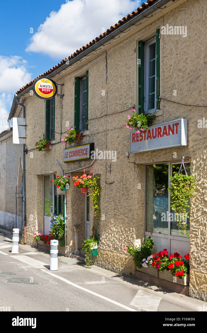Sigogne village centre, Charente Maritime, south west France Stock ...