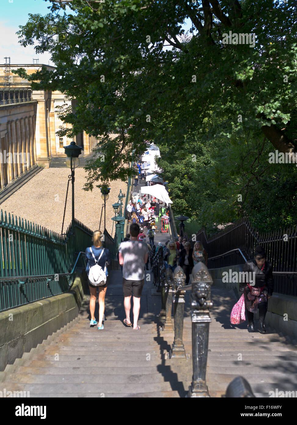 dh Market stalls PLAYFAIR STEPS EDINBURGH Scotland Tourists couple ...