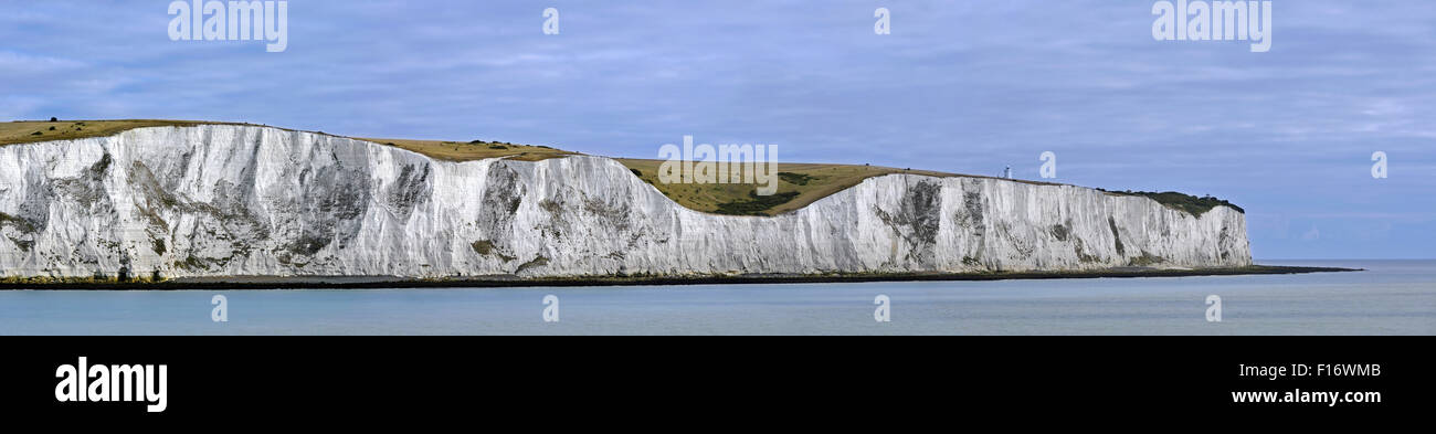 The white cliffs of Dover and the South Foreland Lighthouse along the ...