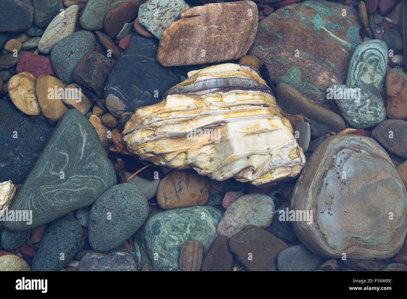 Submerged rocks in Glacier National Park Stock Photo - Alamy