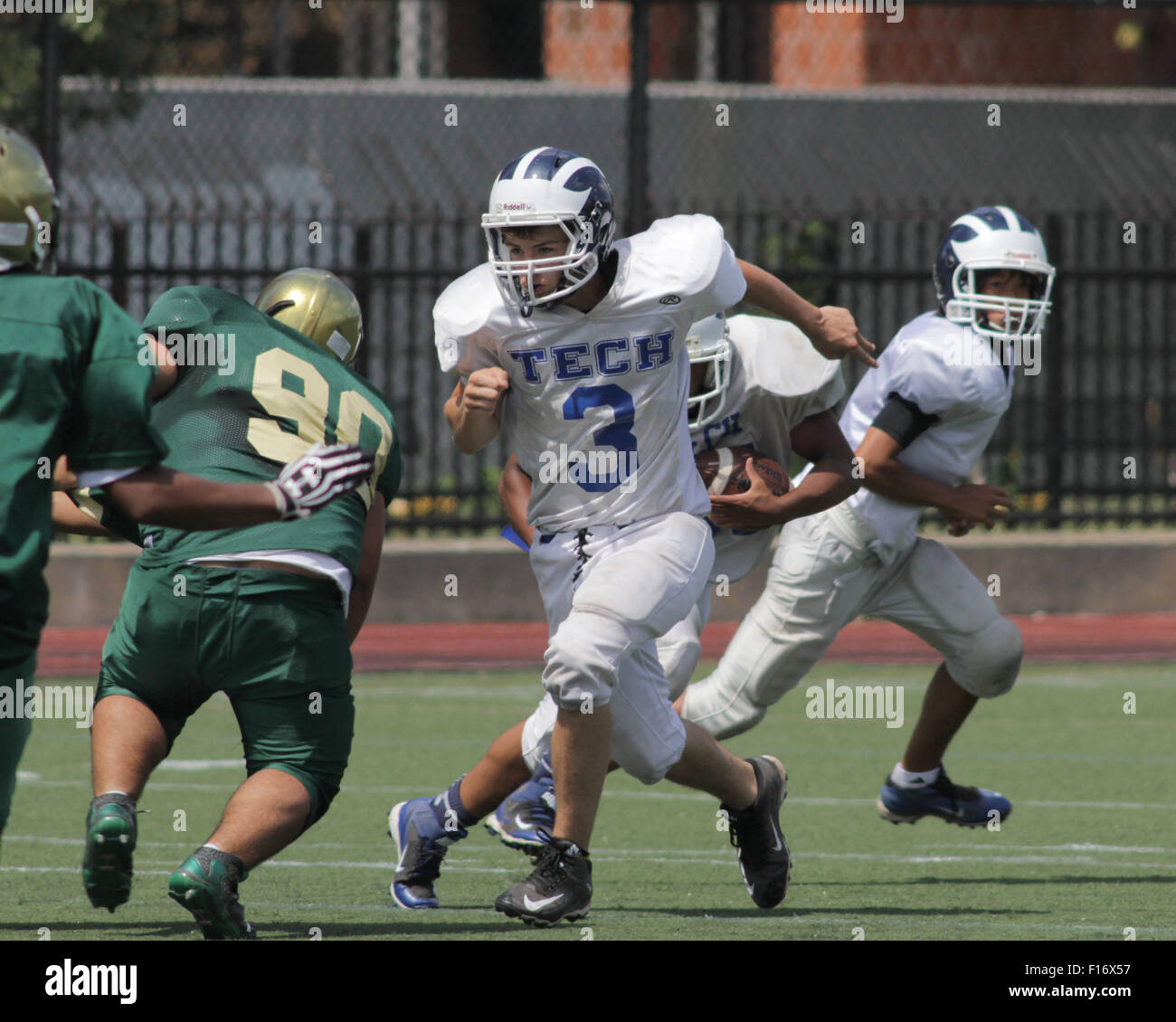 Aug. 27, 2015 - New York, New York, U.S. - High school junior varsity ...