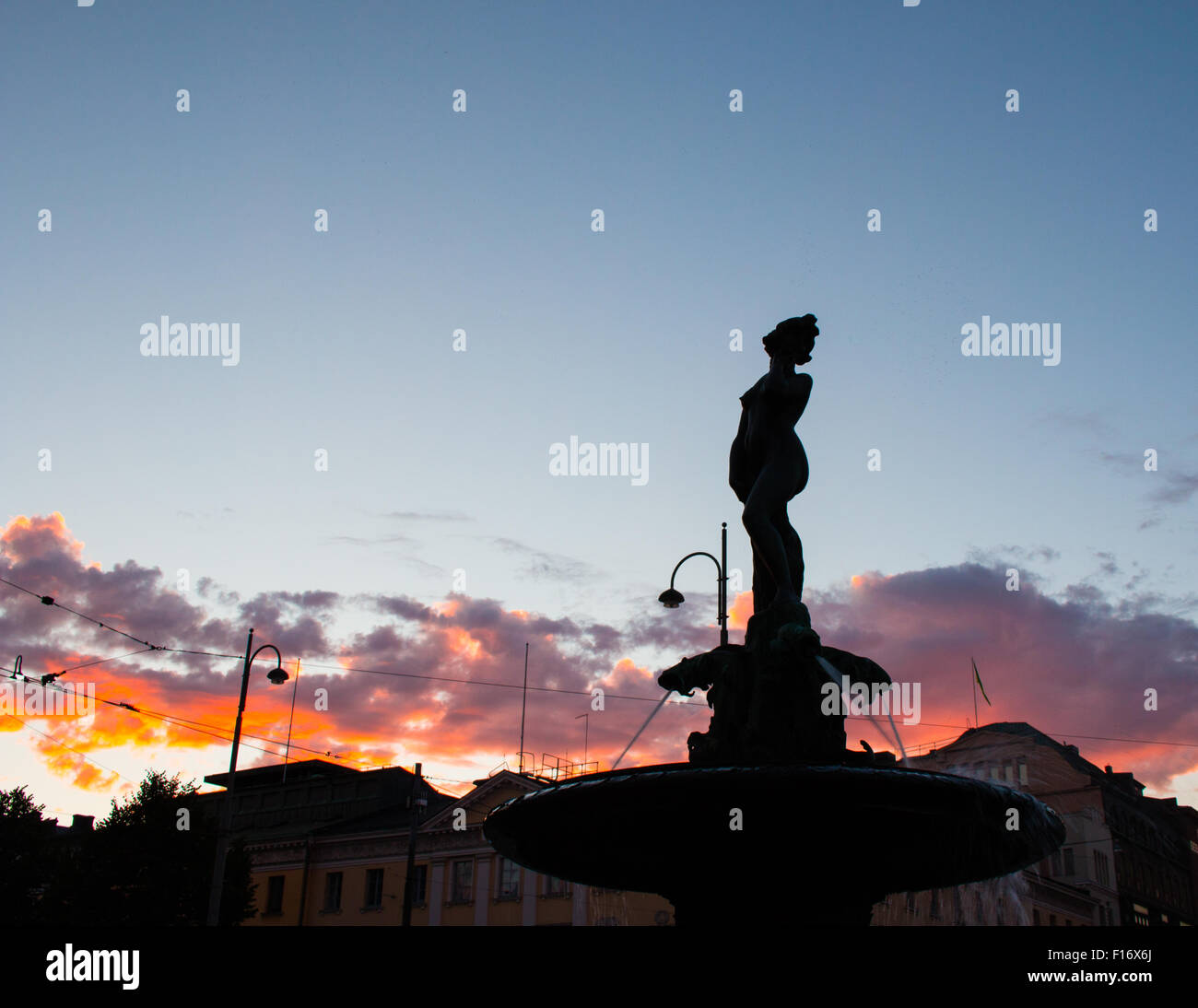 Havis Amanda at Dusk. Helsinki, Finland Stock Photo - Alamy