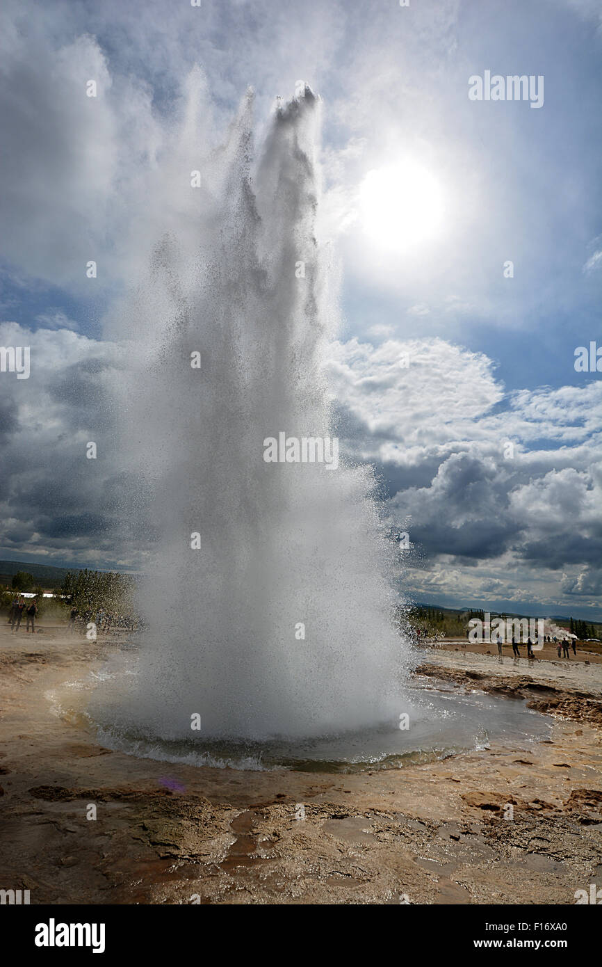 Large geyser in Iceland - Geysir Iceland collection Stock Photo - Alamy