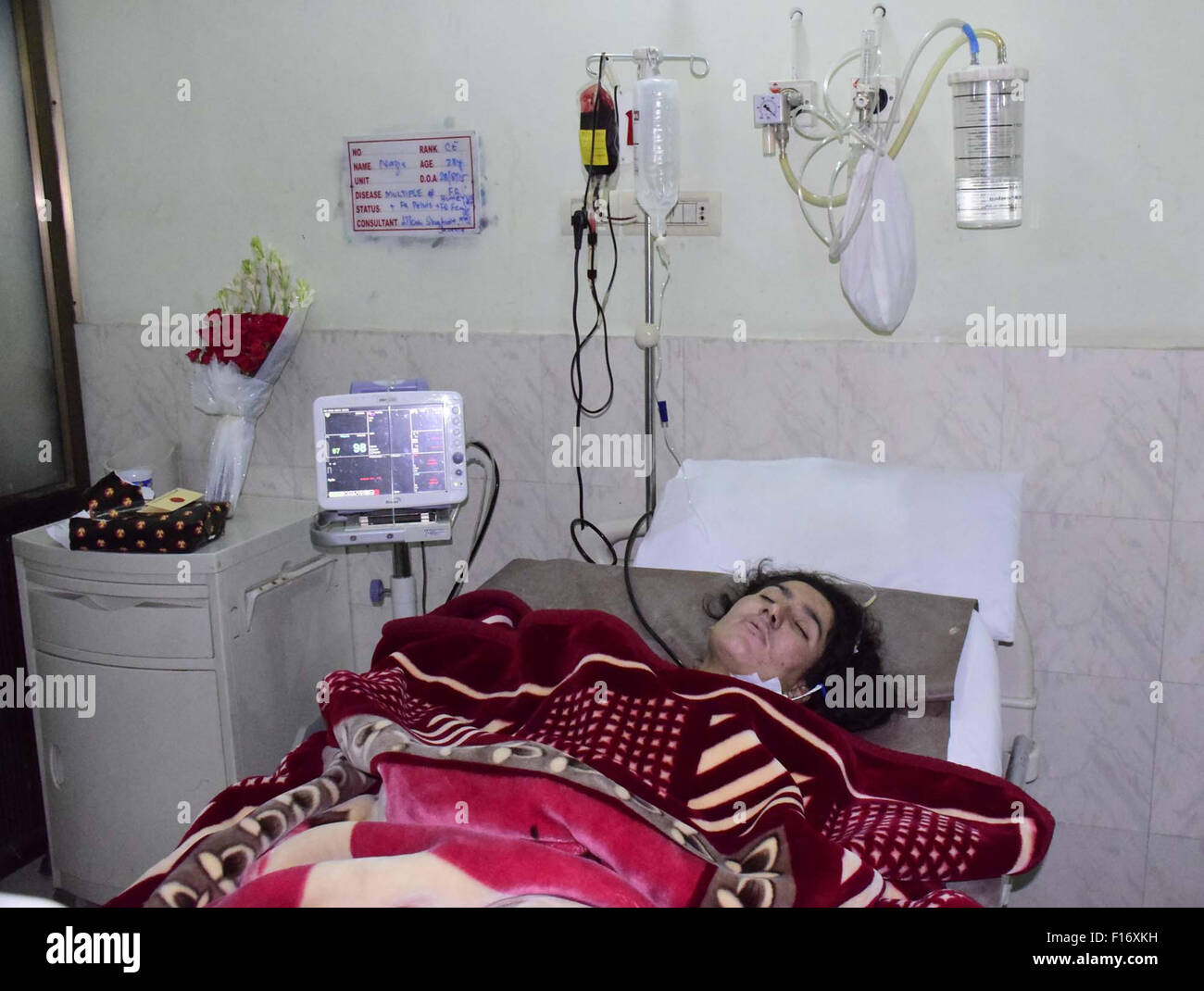 Injured Pakistani civilian is being under treatment at CMH Sialkot on ...