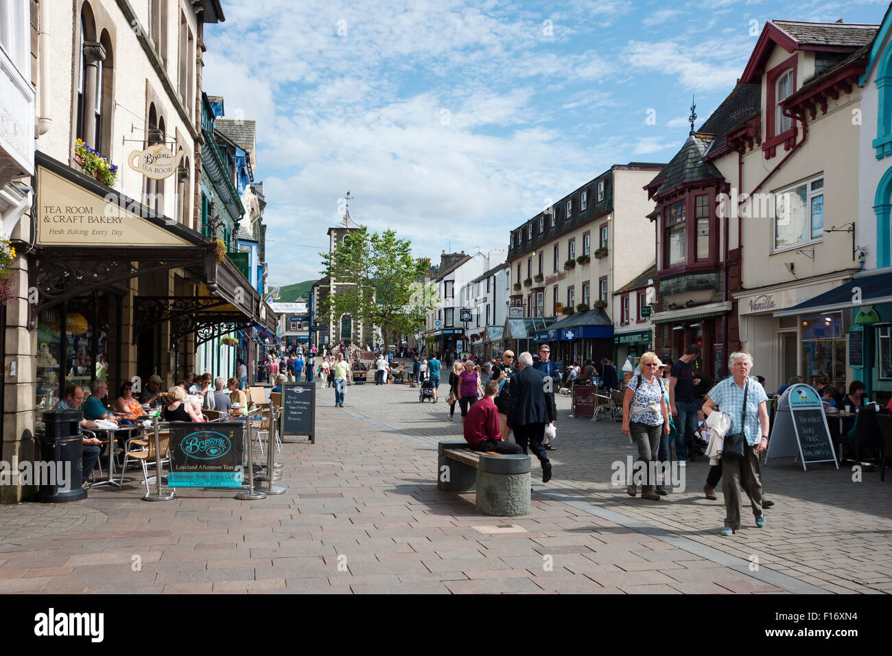 Keswick Town Centre Shops Cumbria High Resolution Stock Photography and ...