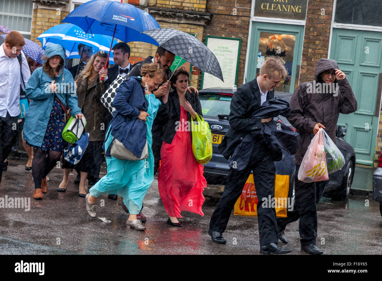 Young Opera Fans Arrive In The Pouring Rain At Lewes Station En Route ...