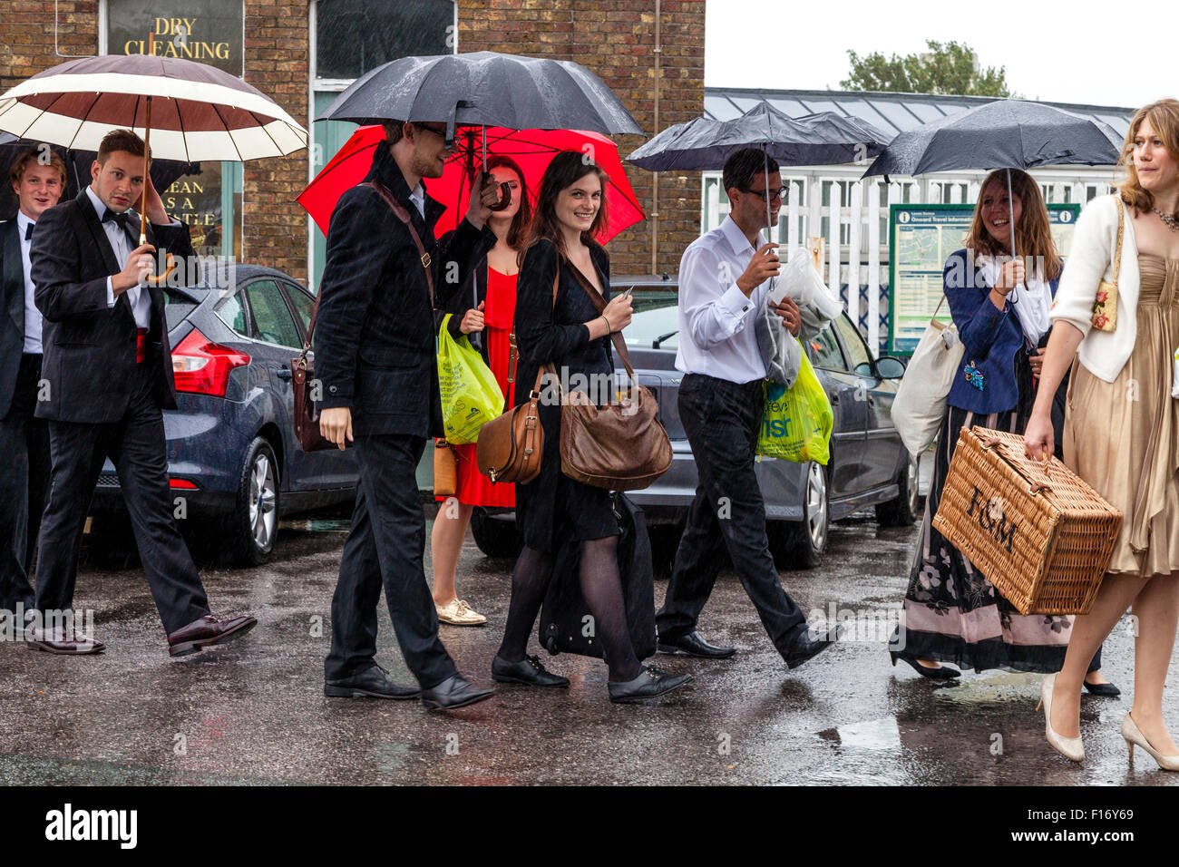 Young Opera Fans Arrive In The Pouring Rain At Lewes Station En Route ...