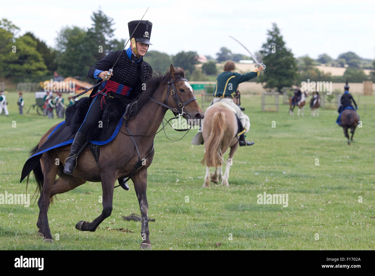 Napoleon's Cavalry at the reenactment for the Battle of Waterloo Stock ...