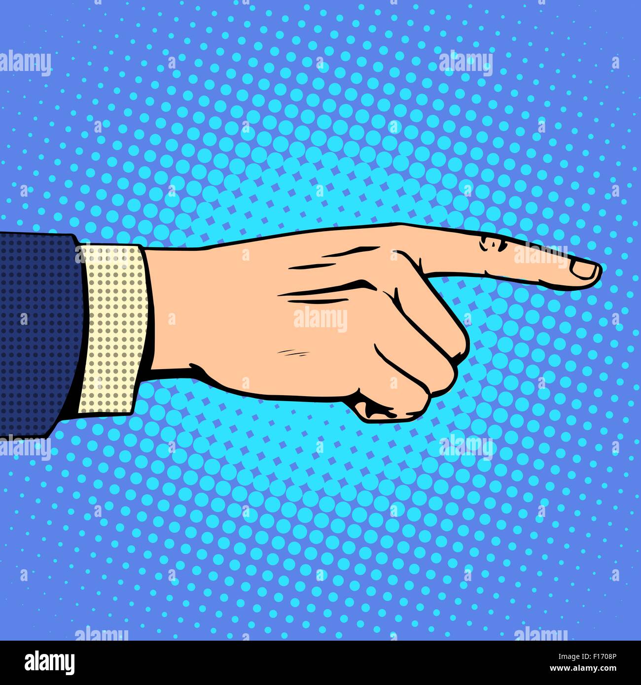 Hand pointing finger man Stock Vector Image & Art - Alamy