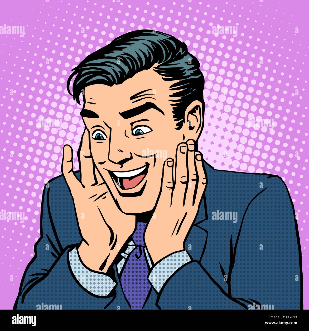 man reaction joy emotions face Stock Vector Image & Art - Alamy