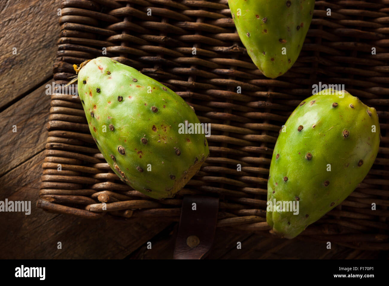 Raw Organic Green Cactus Pears Ready to Eat Stock Photo - Alamy