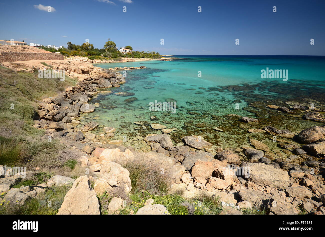 The rocky coastline of Cape Greco, Cyprus Stock Photo - Alamy