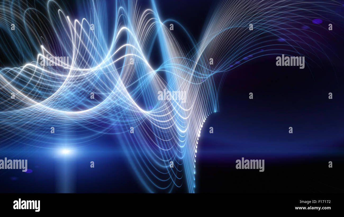 Futuristic technology wave background design with lights Stock Photo ...