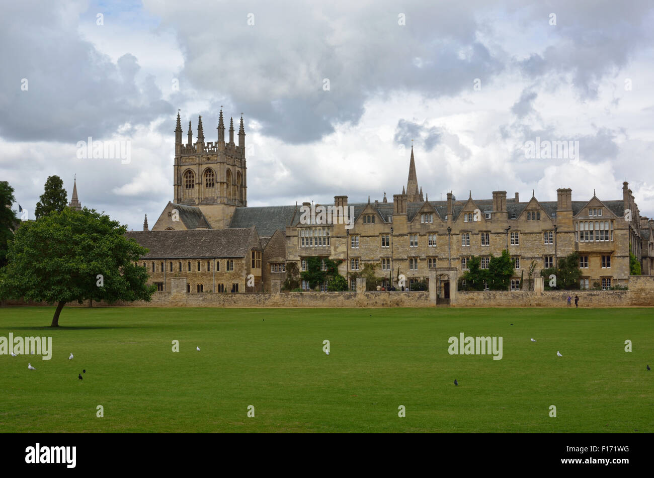 Merton College and lawn, Oxford, England Stock Photo - Alamy