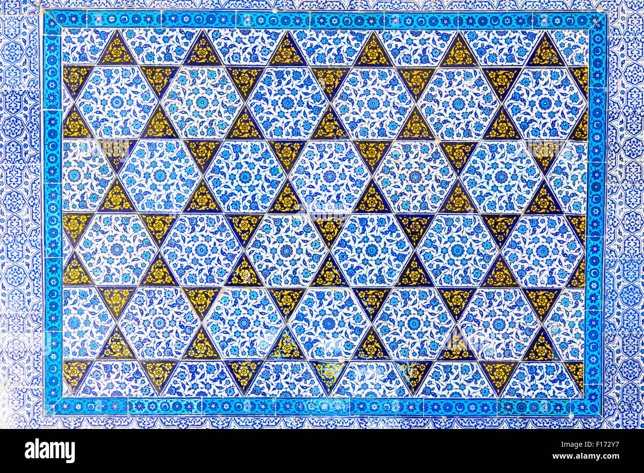 Handmade Turkish Blue Tiles in Istanbul City, Turkey Stock Photo - Alamy