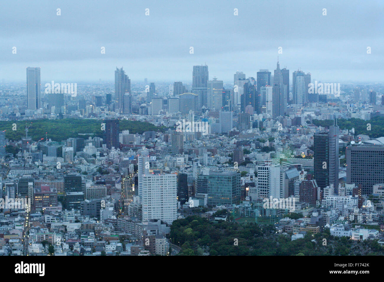 Tokyo city urban sprawl early morning from up high Stock Photo - Alamy