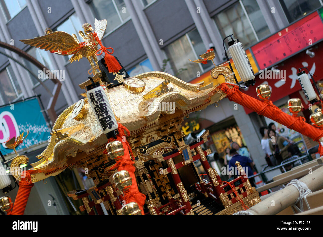 Golden phoenix float perspective angle Stock Photo - Alamy