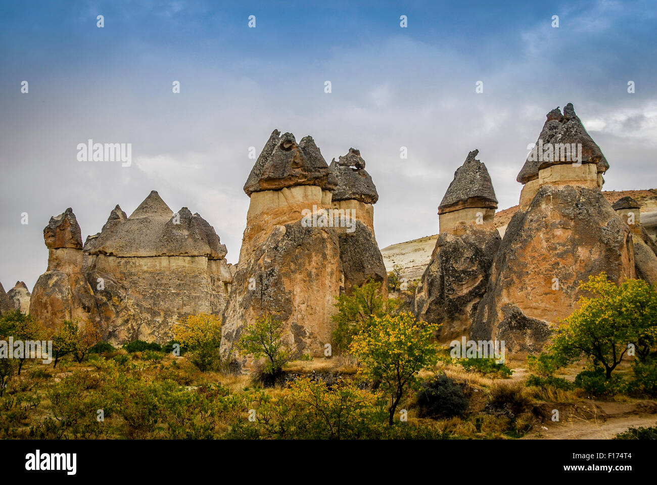 Capstone Rock Formations in Cappadocia, Turkey Stock Photo - Alamy
