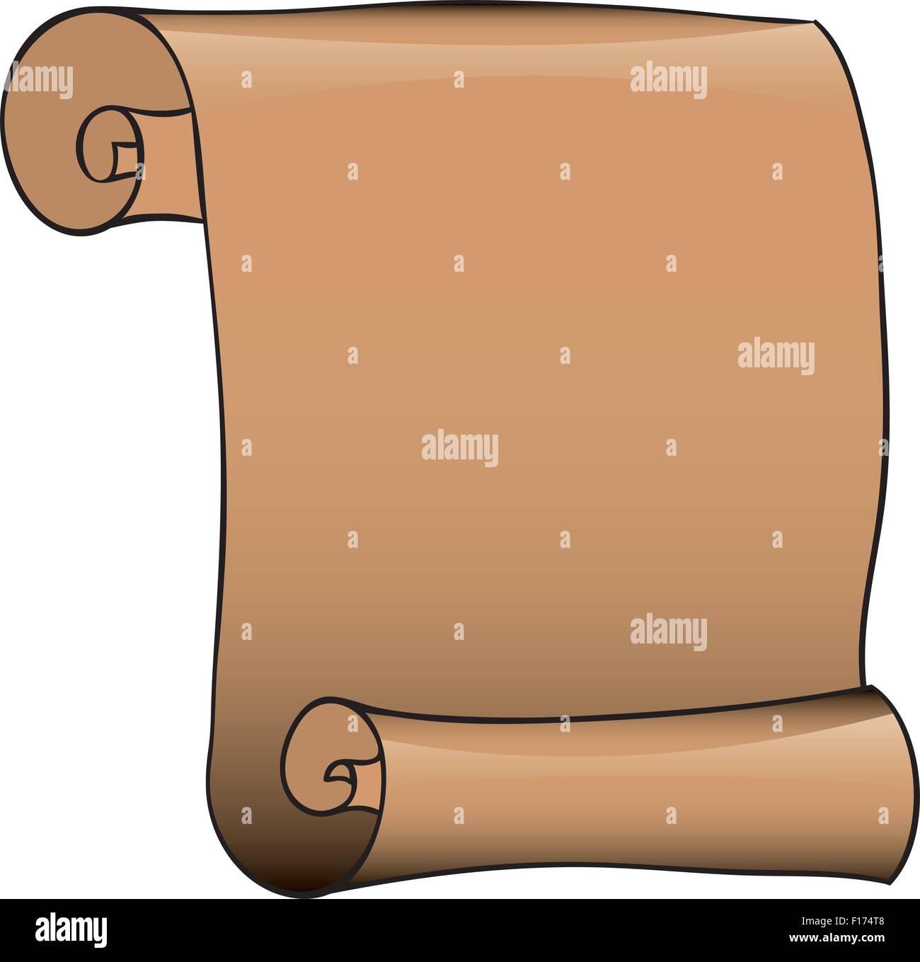 Vector illustration. Scroll on the white background Stock Vector Image ...