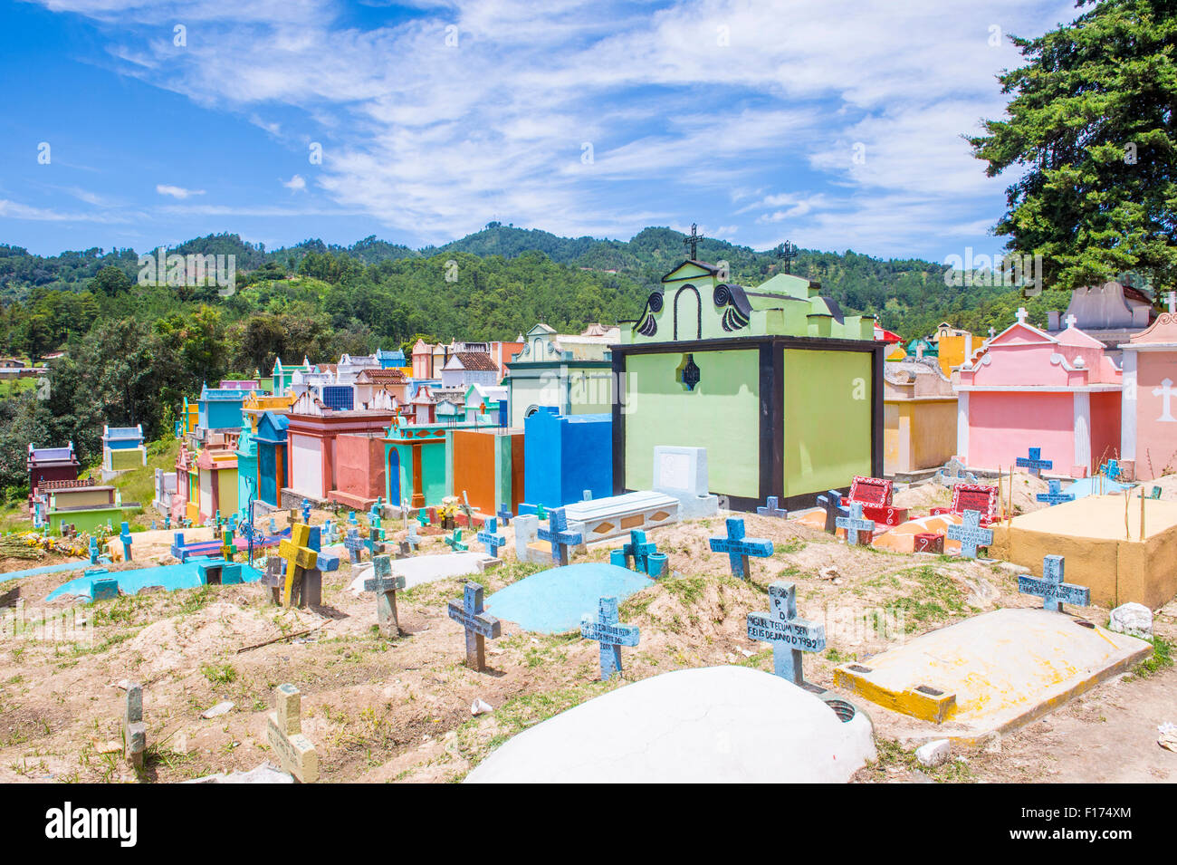 Colorful Cemetery in Chichicastenango Guatemala Stock Photo - Alamy