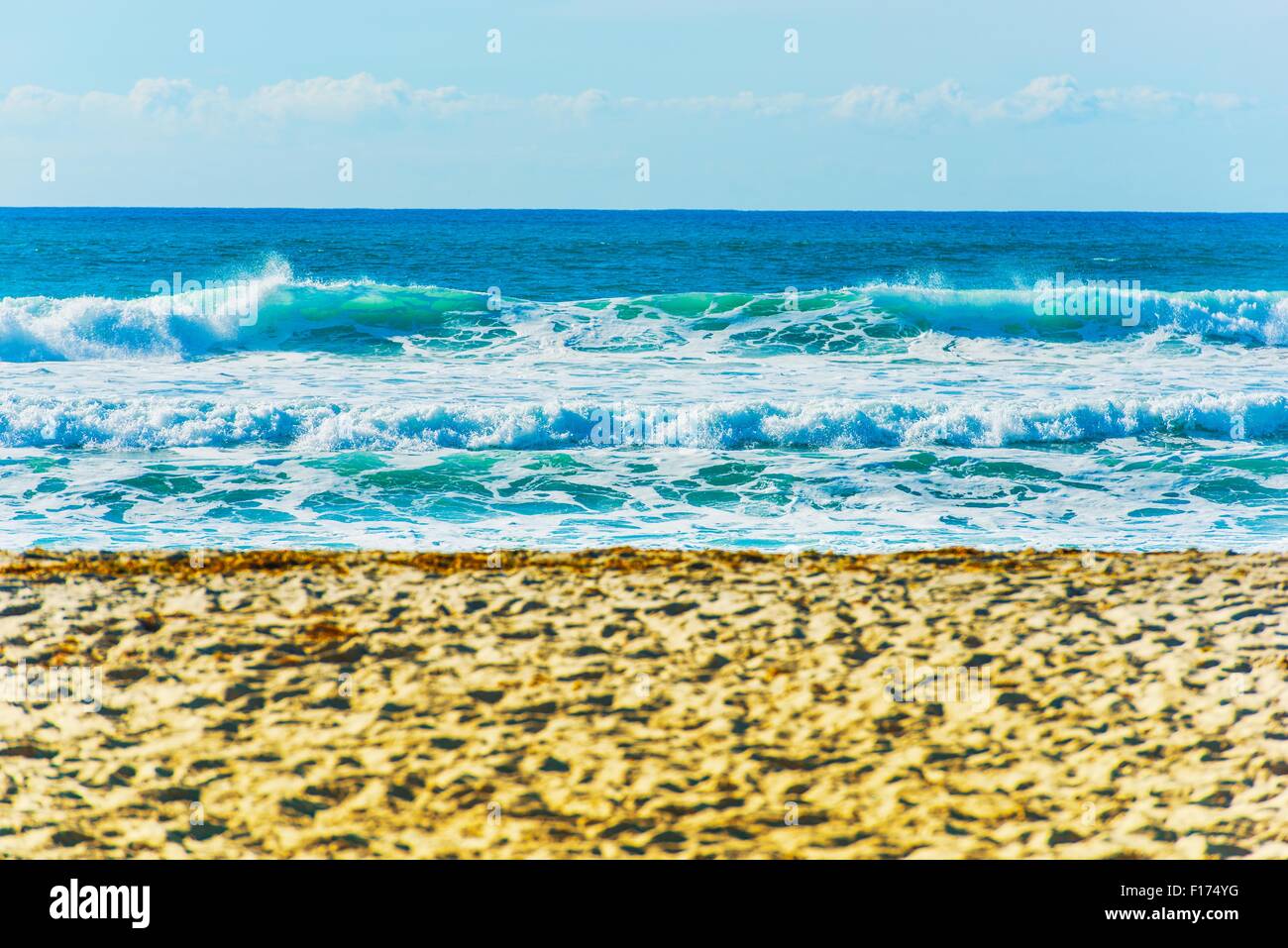 Small waves sandy beach place hi-res stock photography and images - Alamy