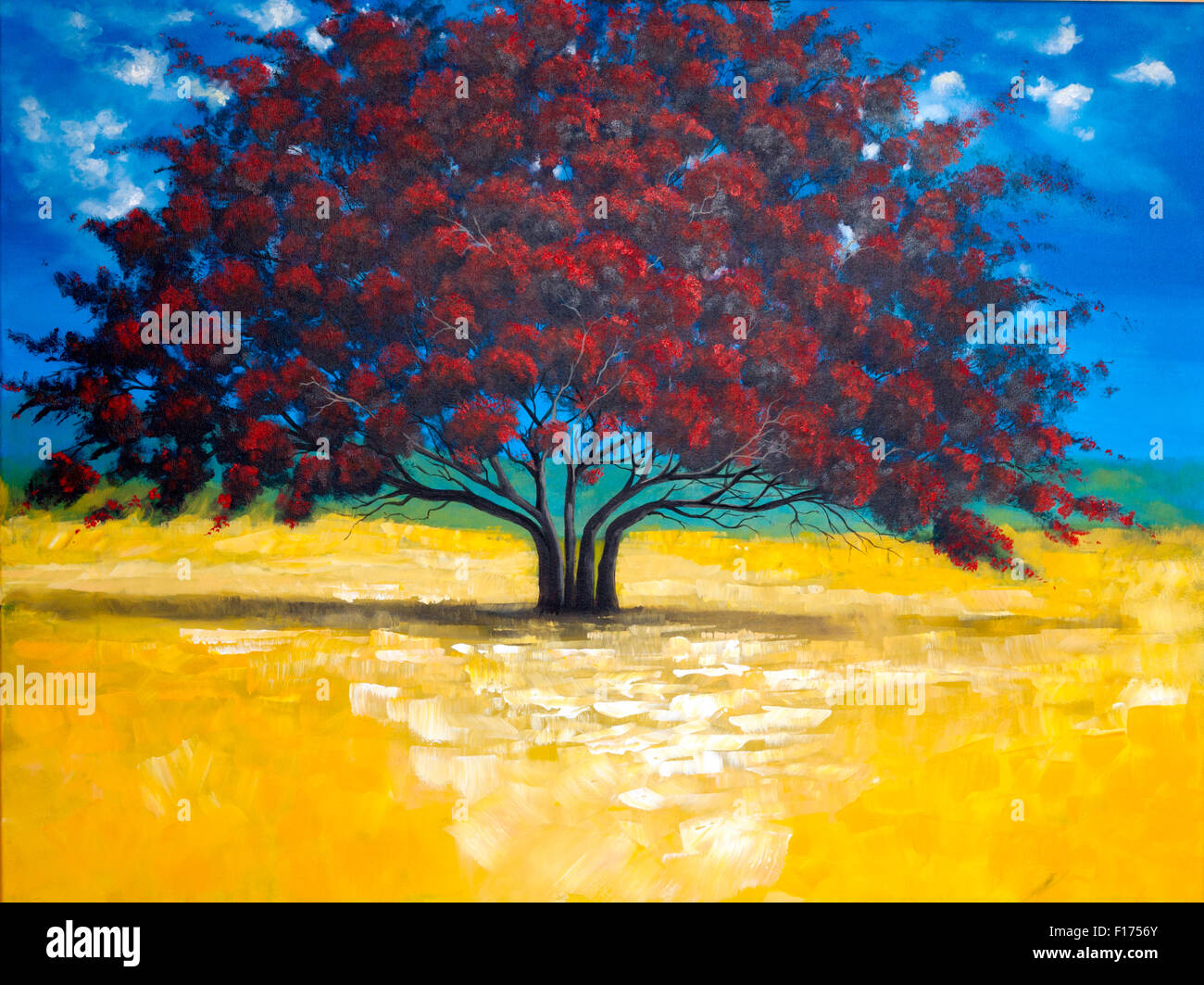 Rosie's Tree by Tracey Sinclair,original 48'x48' Acrylic on canvas ...