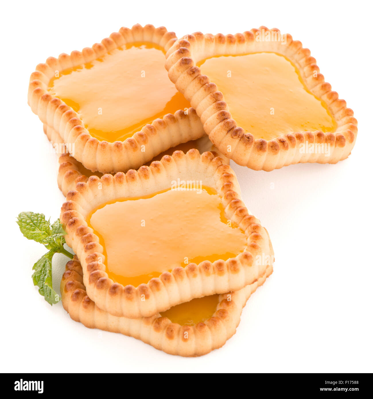 Lime jam tartlets isolated on white background Stock Photo - Alamy