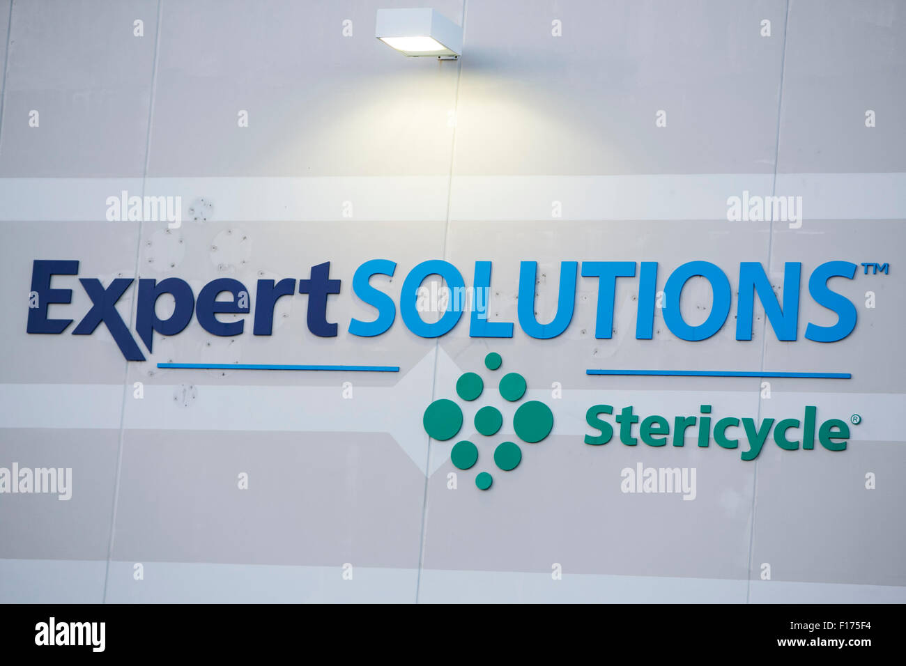 A logo sign outside of a facility occupied by Stericycle, Inc., in ...