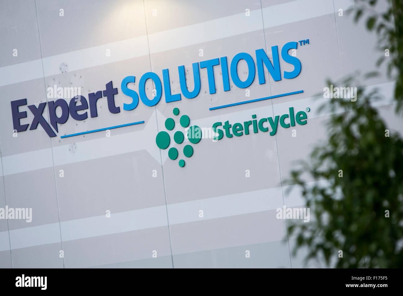 A logo sign outside of a facility occupied by Stericycle, Inc., in ...