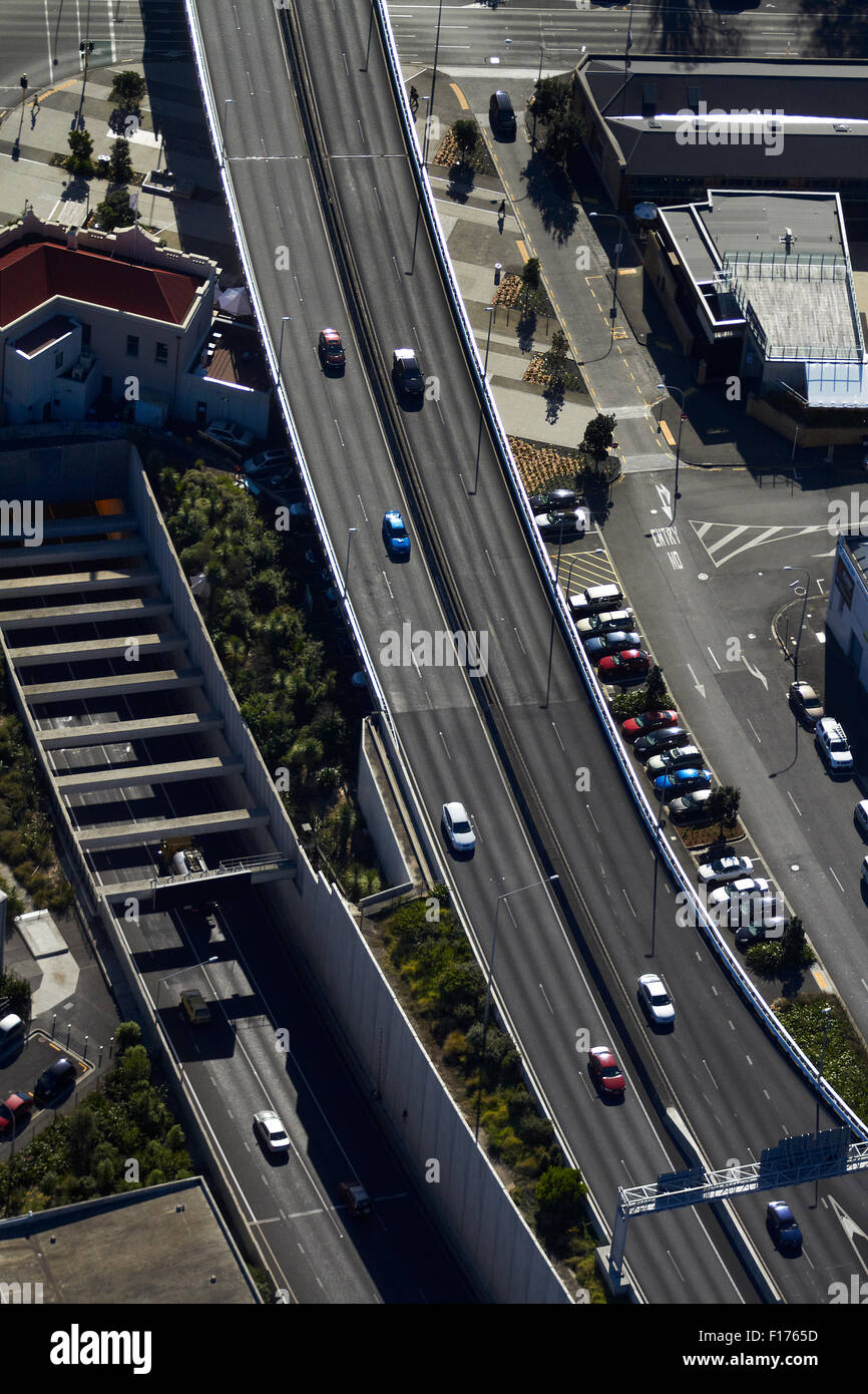 Motorway, and Victoria Park Tunnel, Auckland, North Island, New Zealand ...