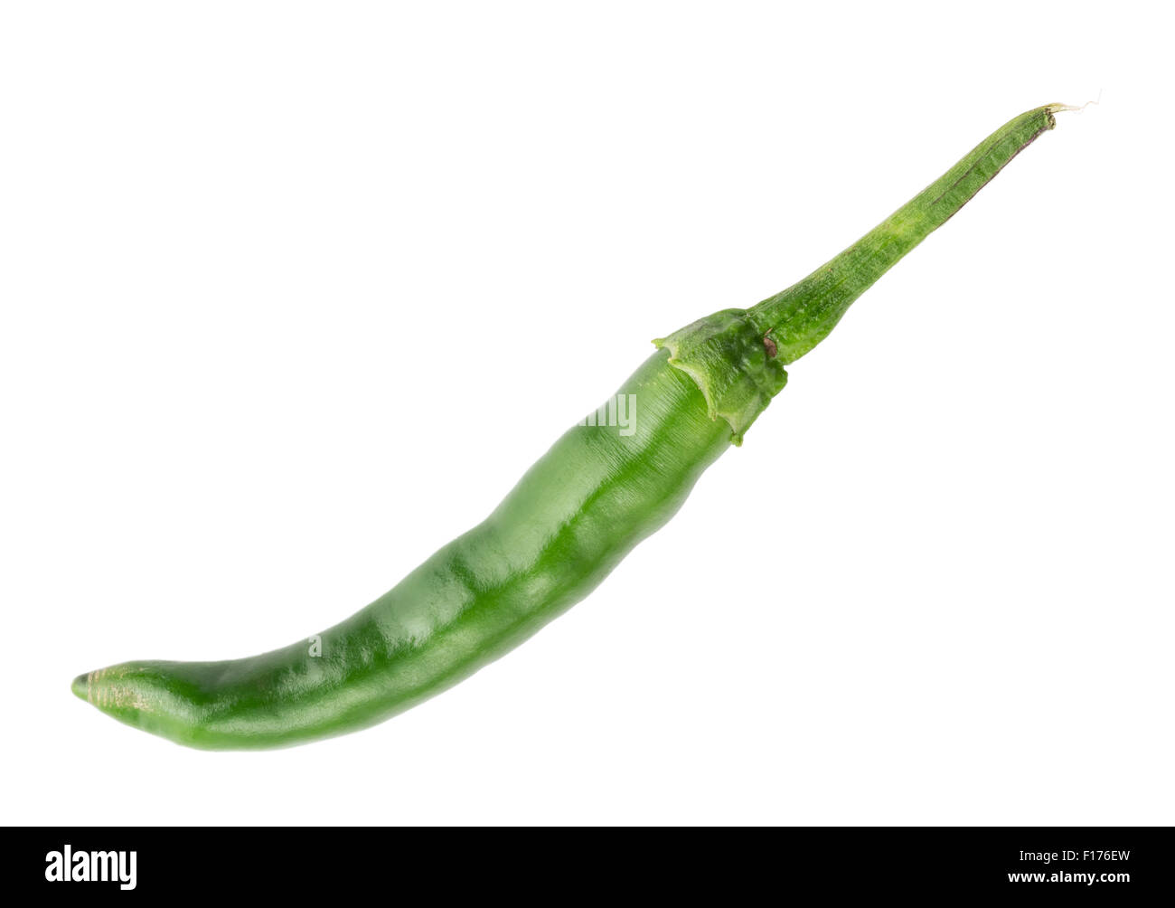 One green chili pepper Stock Photo - Alamy