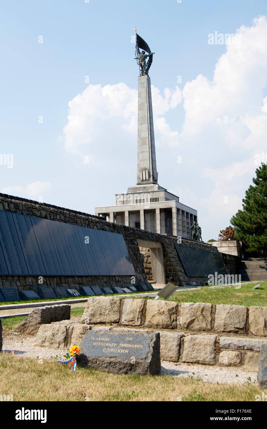 Slavin Memorial Bratislava Martyr graveyard Stock Photo - Alamy