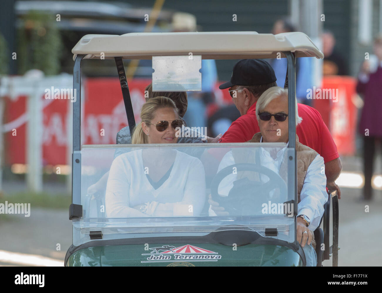 Saratoga Springs, New York, USA. 28th Aug, 2015. JILL and BOB BAFFERT ...