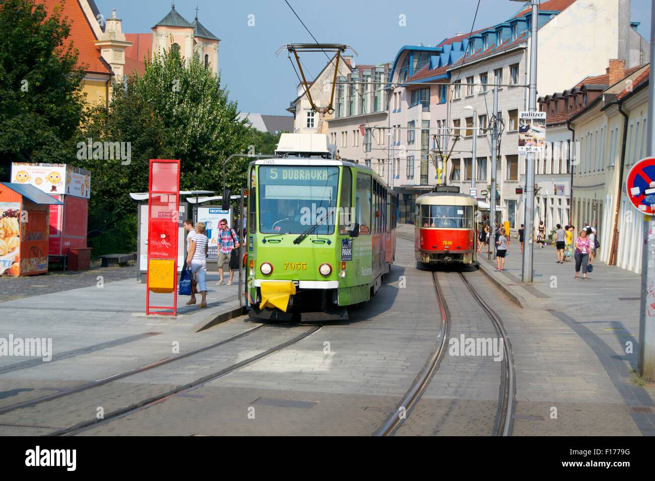 Metro tram trains Bratislava transportation track Stock Photo - Alamy