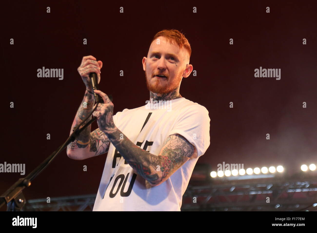Leeds, Yorkshire, UK. 28th August, 2015. Frank Carter and the ...