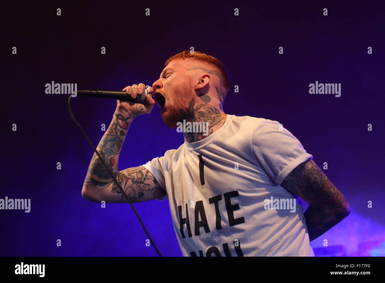 Leeds, Yorkshire, UK. 28th August, 2015. Frank Carter and the ...