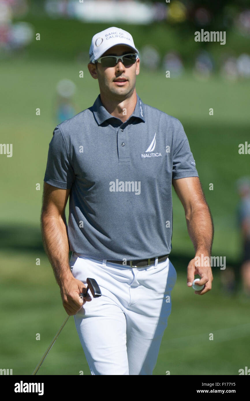 Edison, NJ, USA. 28th Aug, 2015. Cameron Tringale (USA) walks up to the ...