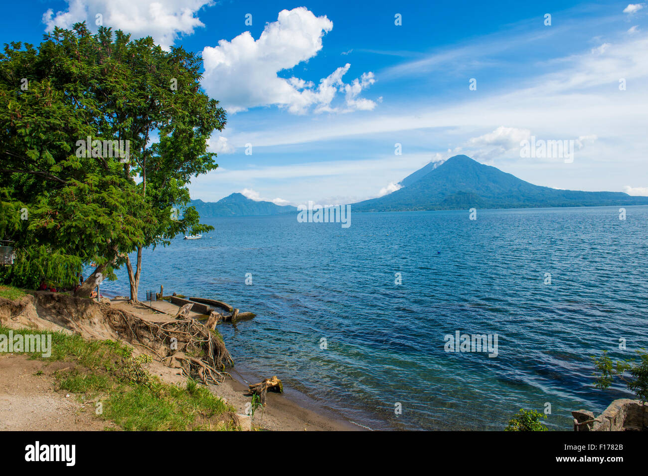A view of lake Atitlan in Guatemala, Central America Stock Photo - Alamy