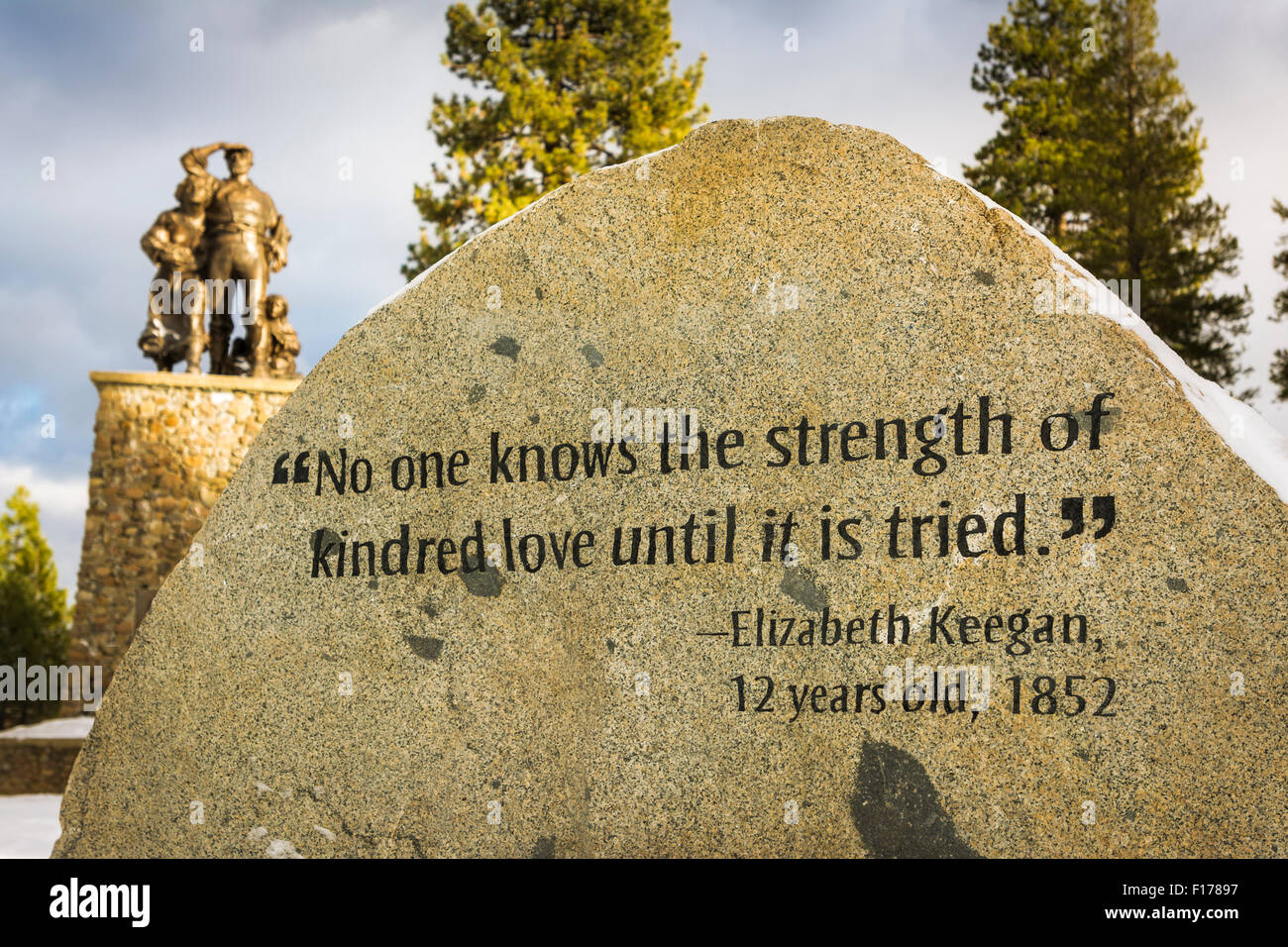 Monument to the Donner Party, Donner Memorial State Park, Truckee ...