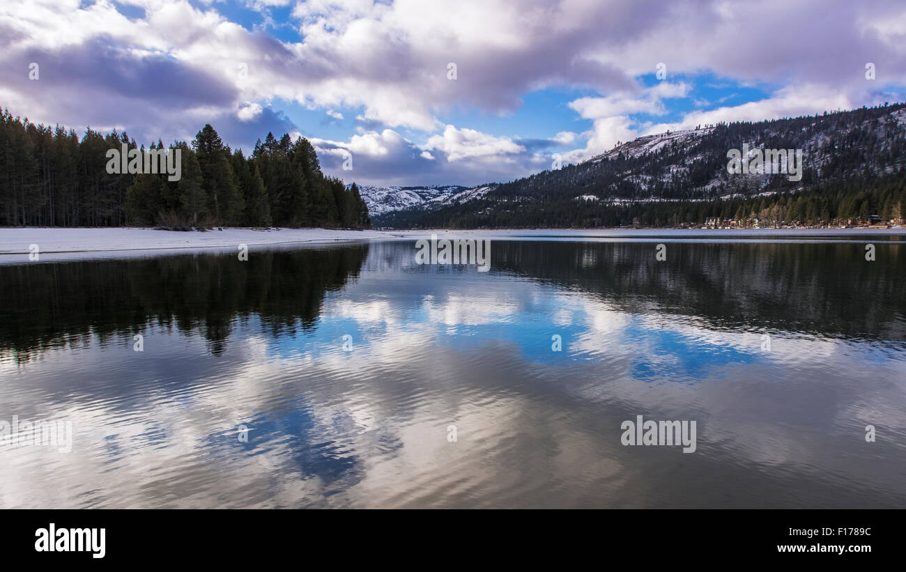 Evening light on Donner Lake, Truckee, California Stock Photo - Alamy