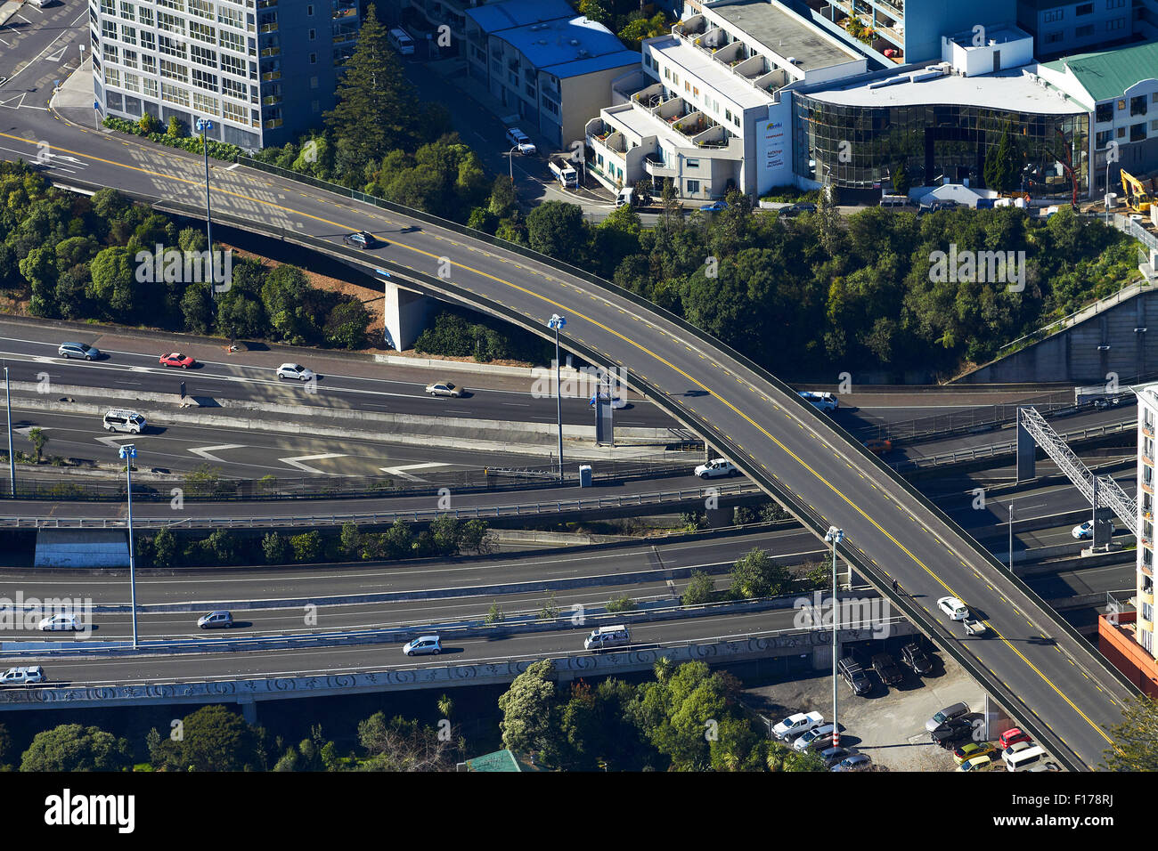 Hopetoun Street overbridge and Northern Motorway, Auckland, North ...