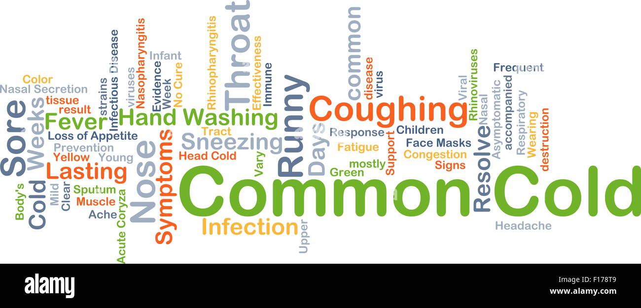Background concept wordcloud illustration of common cold Stock Photo ...