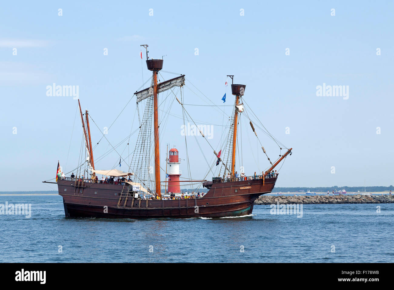 cog, Hanse Sail, Warnemuende, Rostock, Mecklenburg-West Pomerania ...