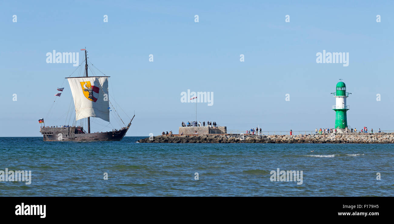 cog, Hanse Sail, Warnemuende, Rostock, Mecklenburg-West Pomerania ...
