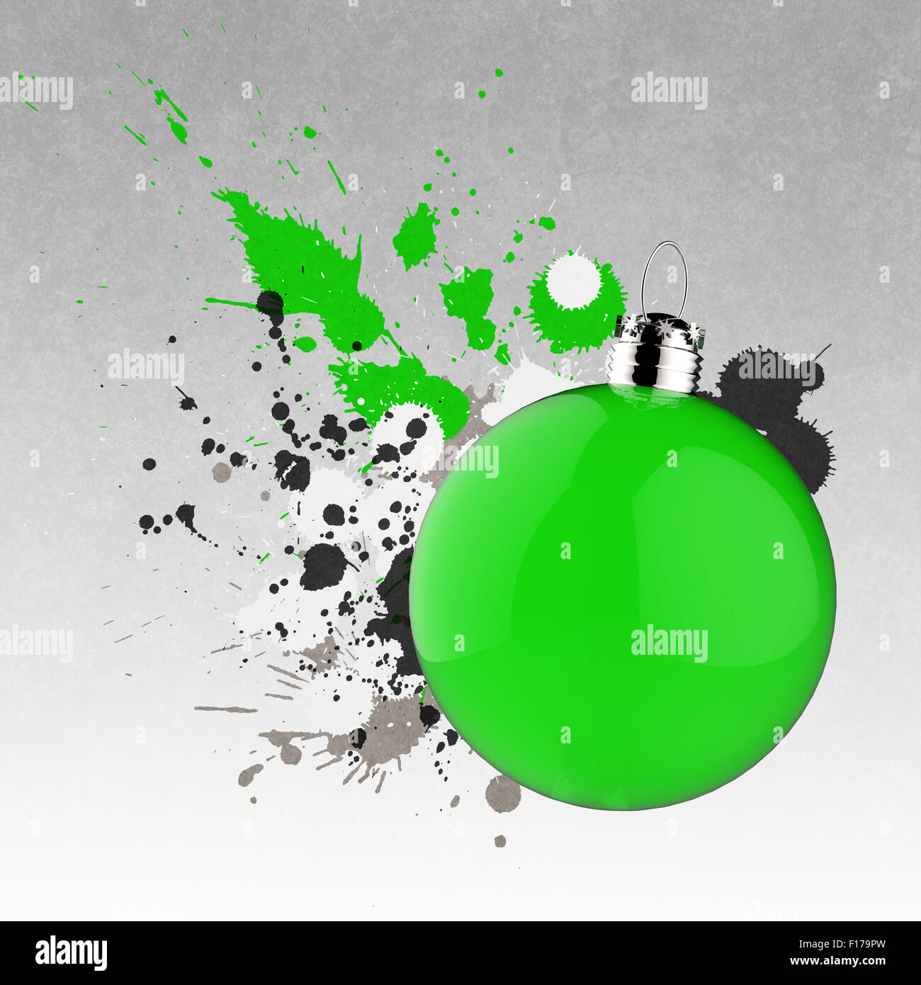 Empty Christmas ornament and splash background Stock Photo - Alamy